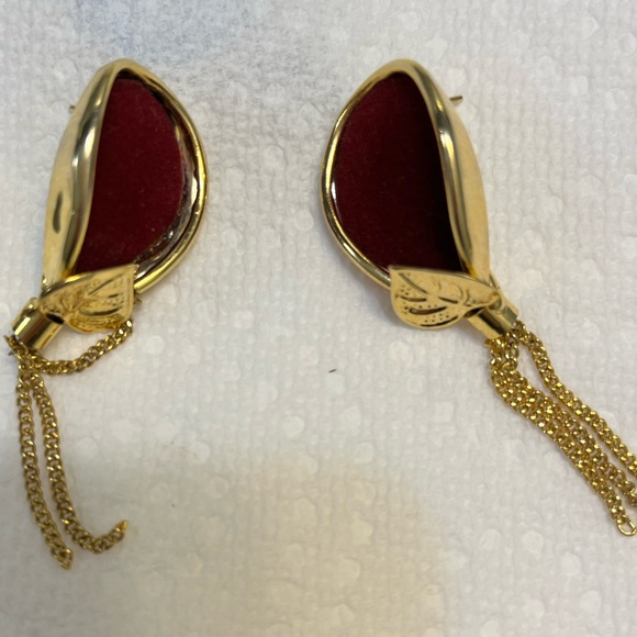Jewelry | Vintage Red And Gold Earrings | Poshmark